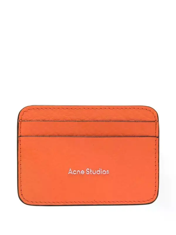 Acne Studios Leather Card Holder - Orange