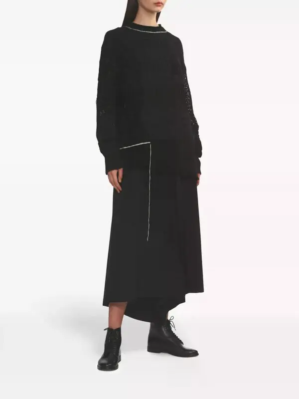 Y’s Contrast-stitching Jumper