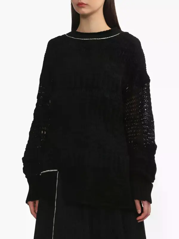 Y’s Contrast-stitching Jumper
