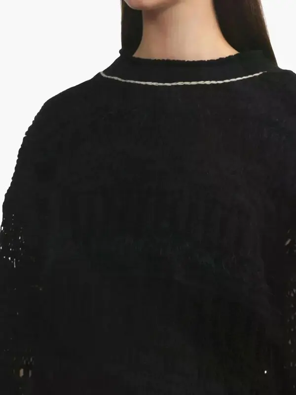 Y’s Contrast-stitching Jumper