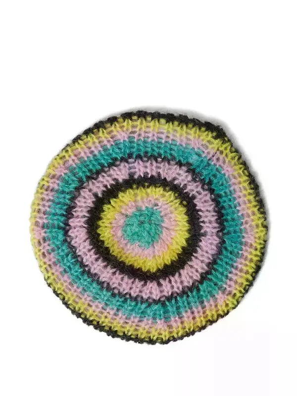 GANNI Striped Beret
