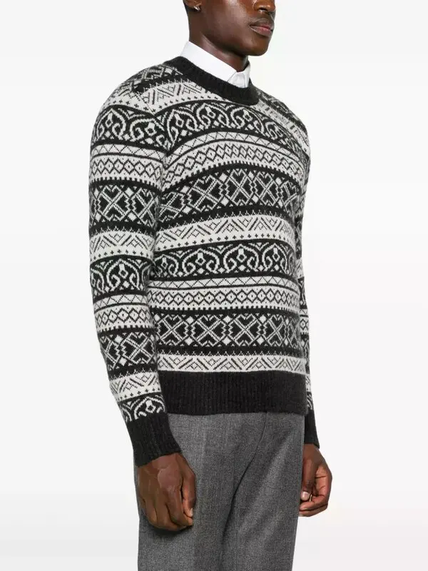 Eleventy Fair Isle Intarsia Knit Sweater