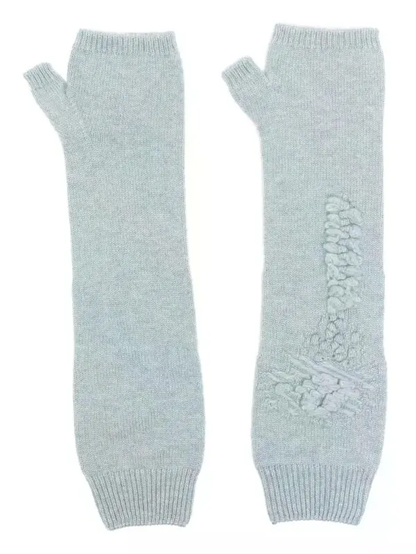 BARRIE Cashmere Fingerless Gloves - Blue