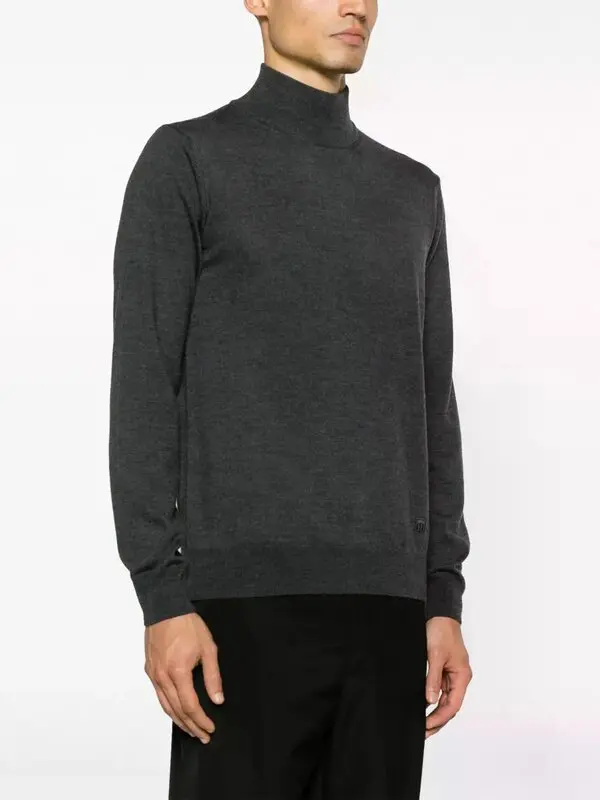 Corneliani Roll-neck Virgin Wool Jumper - Grey
