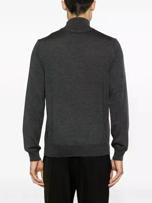 Corneliani Roll-neck Virgin Wool Jumper - Grey