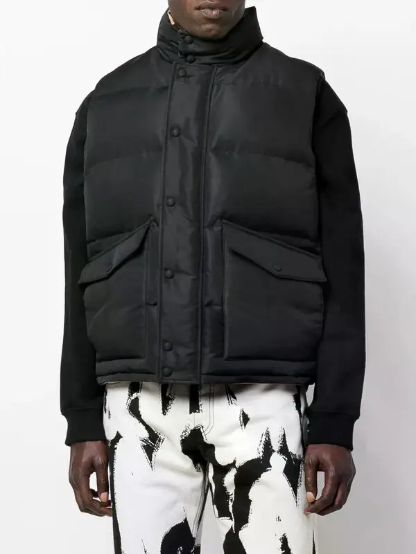 Alexander McQueen Logo-print Puffer Gilet - Black