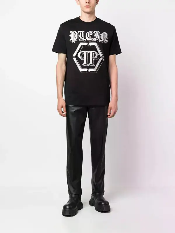 Philipp Plein Ss Chrome Round-neck T-shirt - Black