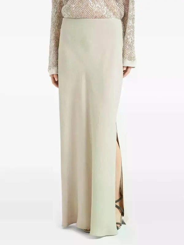Brunello Cucinelli Maxi Skirt With Side Slit