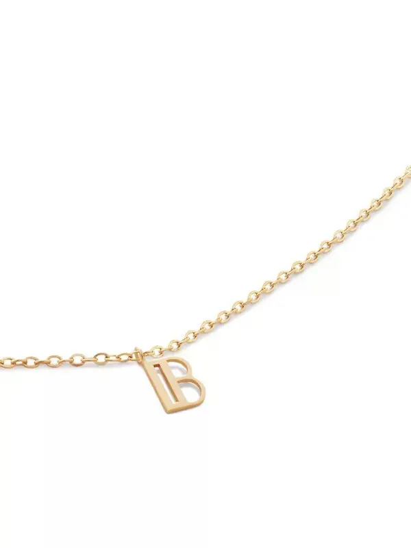 Monica Vinader 14kt Yellow Small Initial "b" Necklace