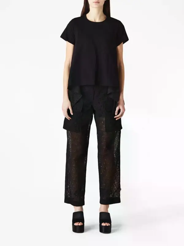 Sacai Logo-embroidered Trousers