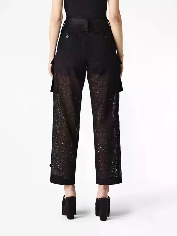 Sacai Logo-embroidered Trousers