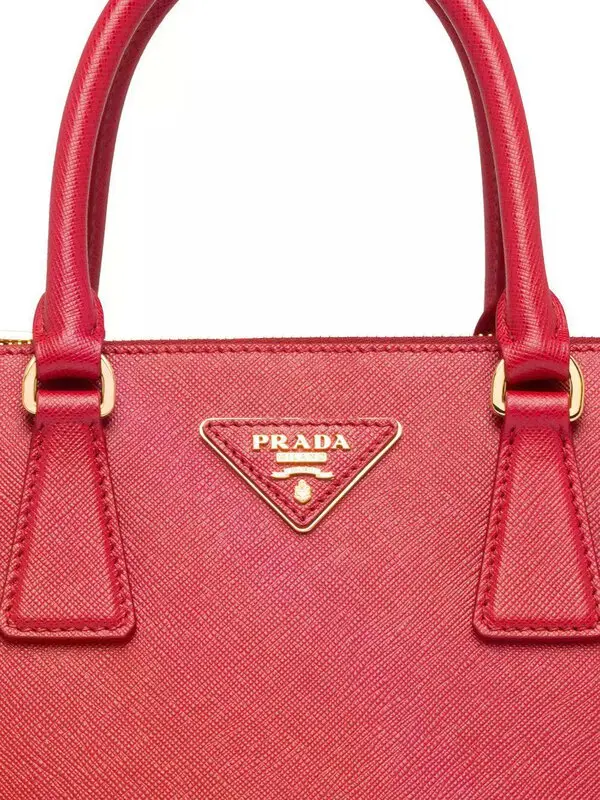 Prada Galleria Leather Tote Bag - Red