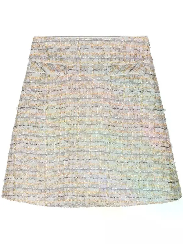 Shiatzy Chen Tweed A-line Miniskirt
