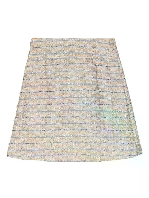Shiatzy Chen Tweed A-line Miniskirt