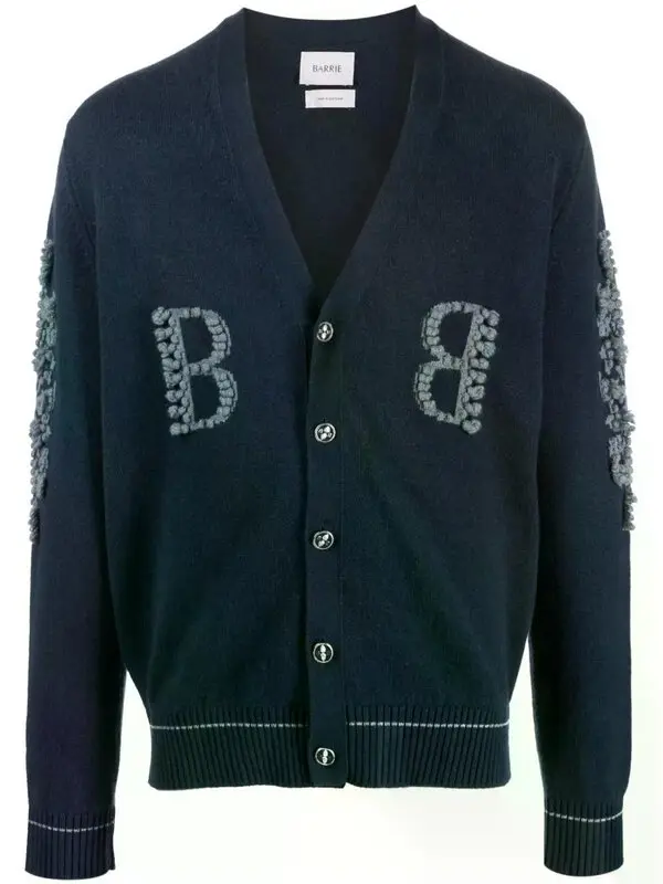 BARRIE 3d-knit Cashmere Cardigan - Blue