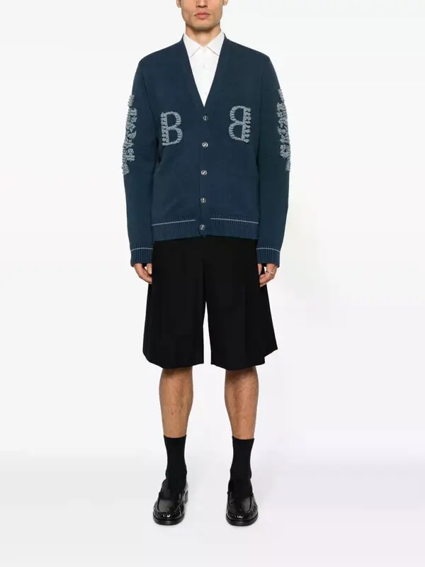 BARRIE 3d-knit Cashmere Cardigan - Blue