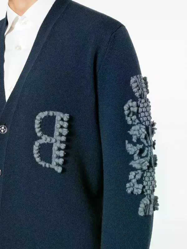 BARRIE 3d-knit Cashmere Cardigan - Blue