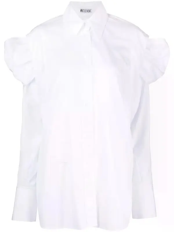 Maticevski Cotton Ruched Oversized Shirt