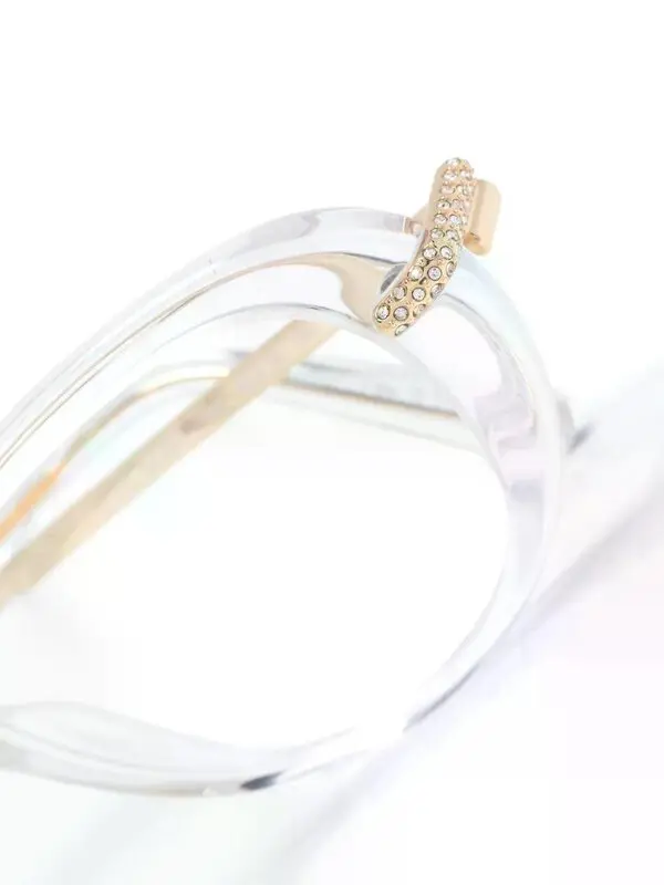 SWAROVSKI Crystal-embellished Transparent-frame Glasses