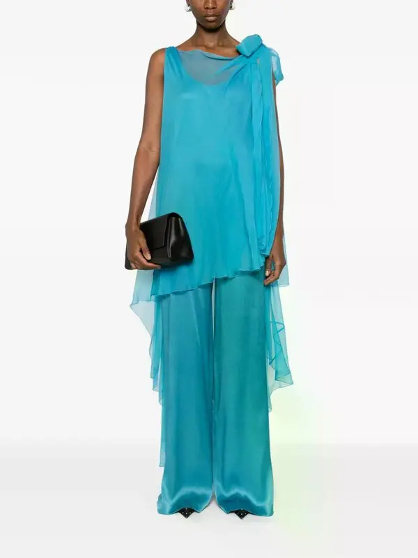 Alberta Ferretti Cape-detail Jumpsuit