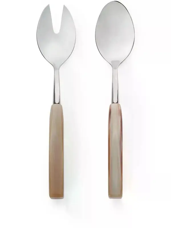 Brunello Cucinelli Steel Salad Serving Cutlery - Silver
