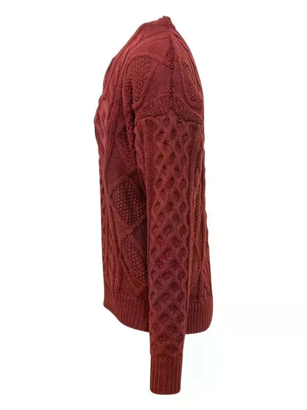 Gcds Embroidered Logo Cable Knit Jumper