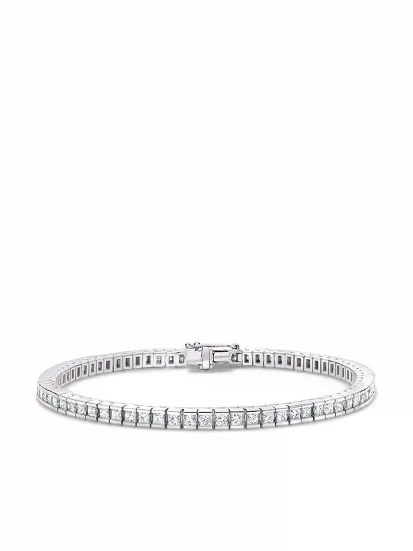 PRAGNELL 18kt White Gold 3.35ct Diamond Line Bracelet - Silver