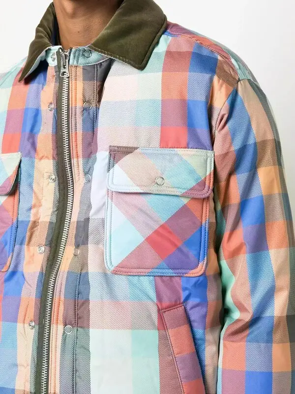 Sacai Check-pattern Zip-up Bomber Jacket