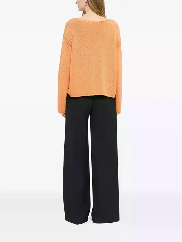 Another Tomorrow Draped-knit Jumper