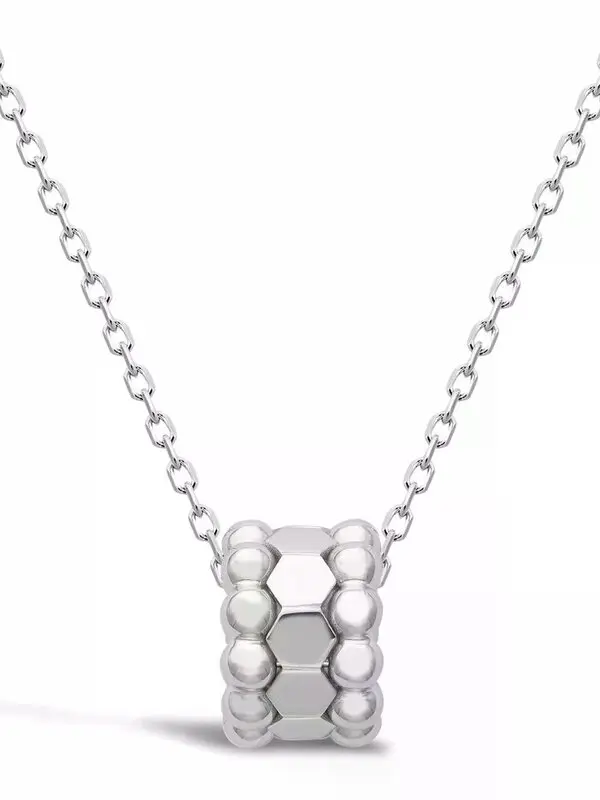 PRAGNELL 18kt White Gold Bohemia Hexagonal Pendant Necklace - Silver