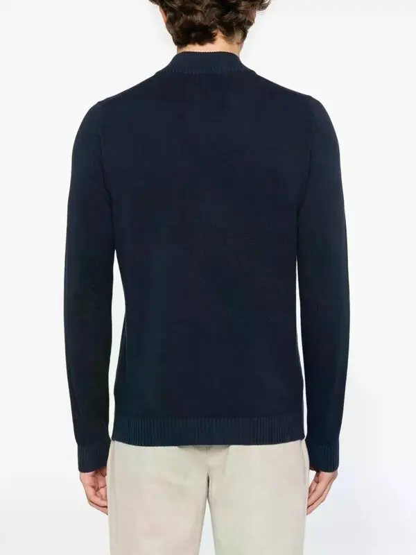 Fedeli Cotton Sweater - Blue