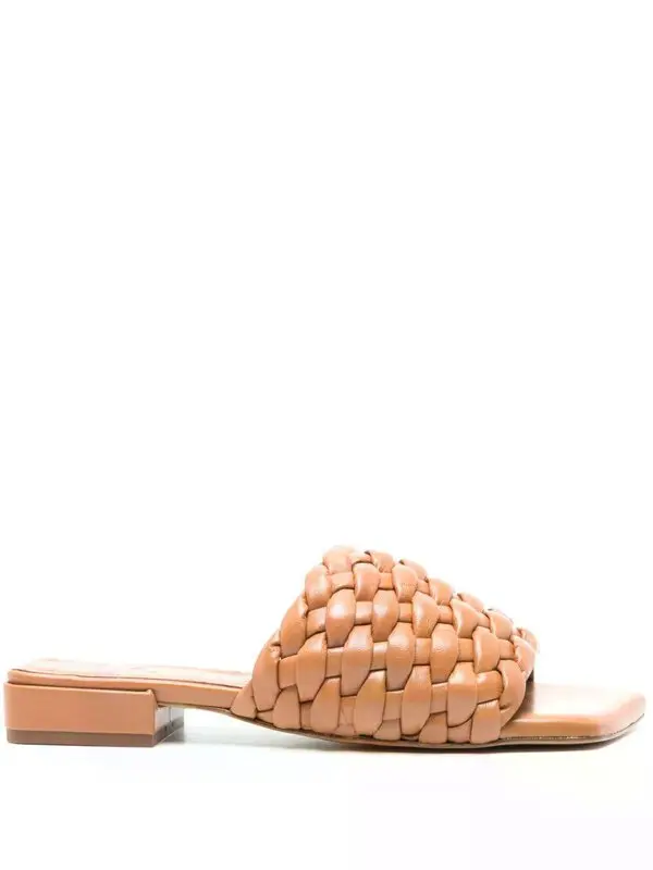 SOULIERS MARTINEZ Aster Interwoven Leather Sandals