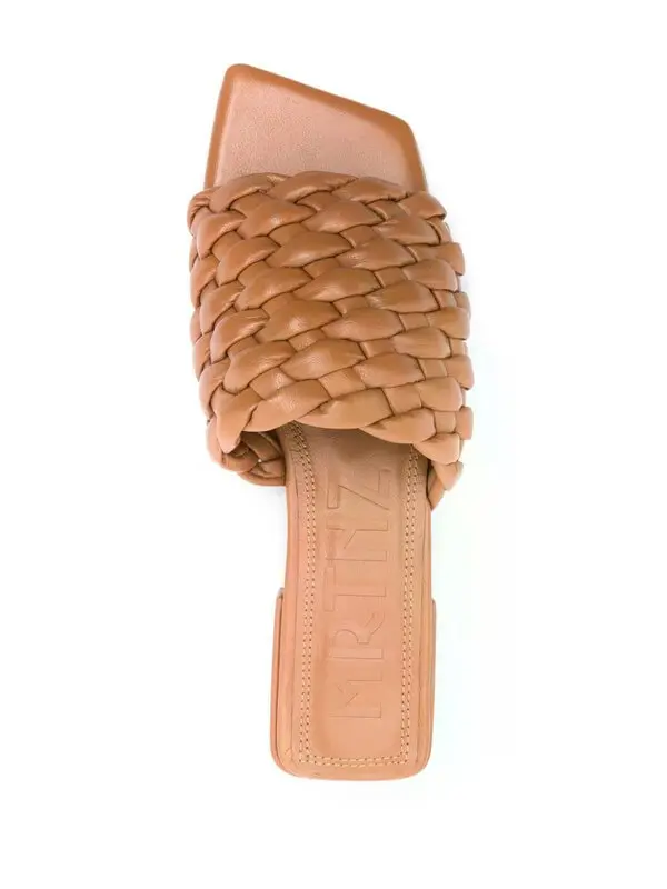 SOULIERS MARTINEZ Aster Interwoven Leather Sandals
