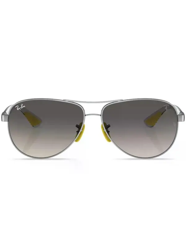 Ray-ban Gradient-lenses Aviator-frame Sunglasses - Silver