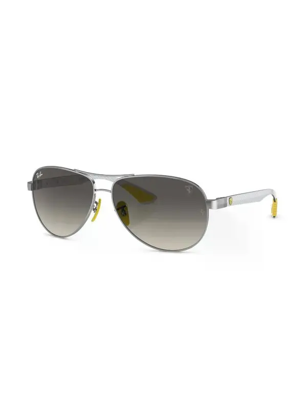 Ray-ban Gradient-lenses Aviator-frame Sunglasses - Silver