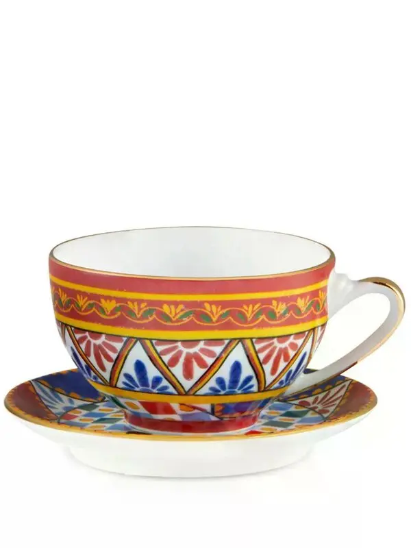 Dolce & Gabbana Carretto Siciliano Porcelain Tea Set - Multicolour