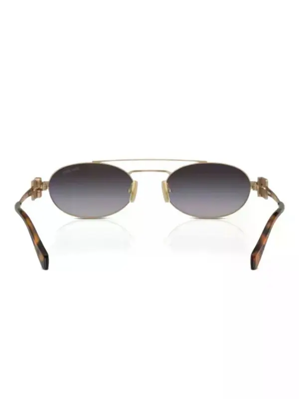 Miu Miu Metal-frame Sunglasses - Gold