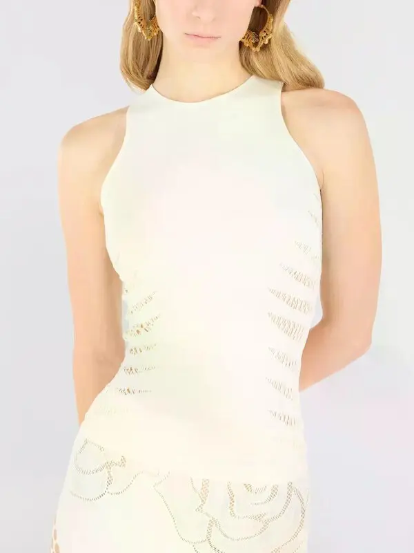 Roberto Cavalli Perforated-embellished Top