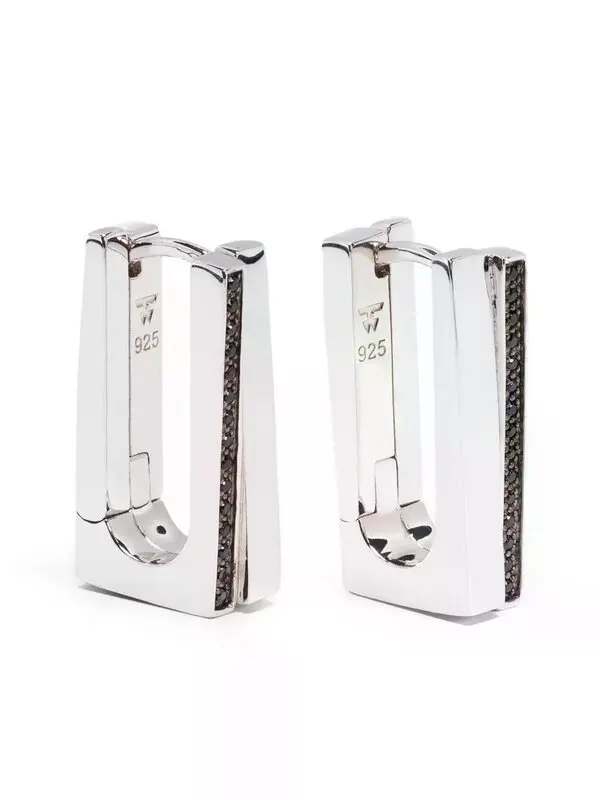 Tom Wood Step Hoops Sterling Earrings - Silver