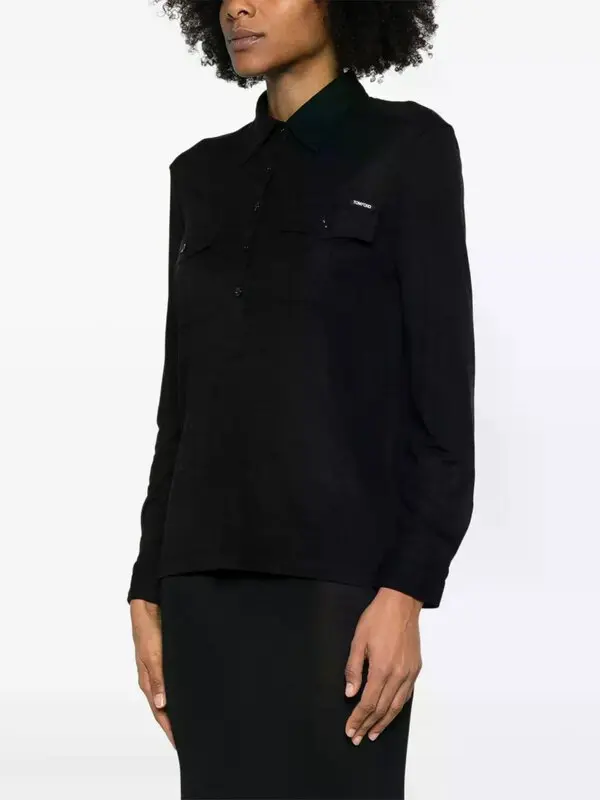 TOM FORD Fine-knit Shirt - Black