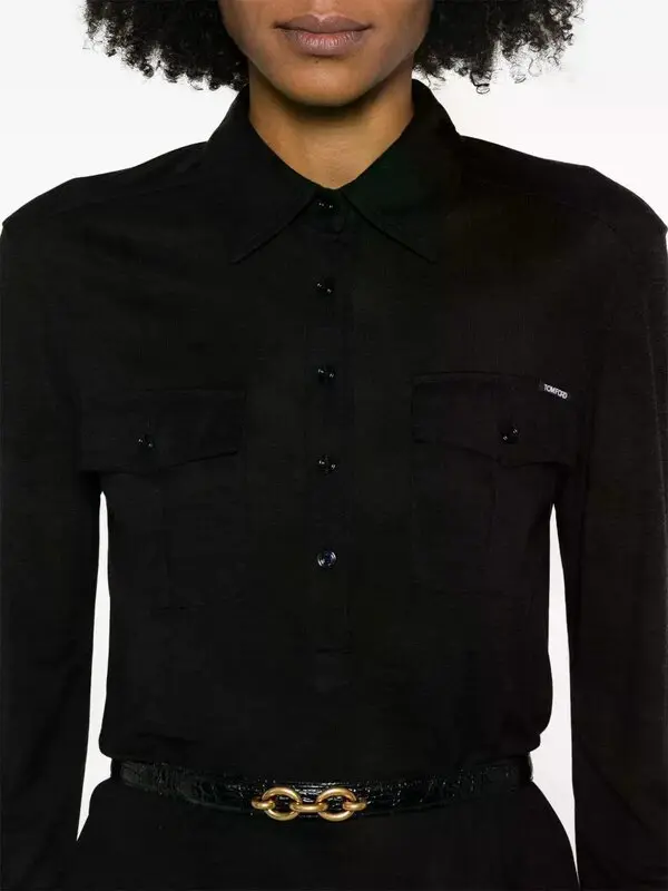 TOM FORD Fine-knit Shirt - Black