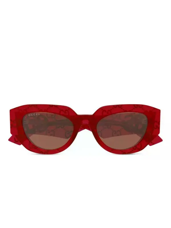 Gucci Double G Cat-eye Sunglasses - Red