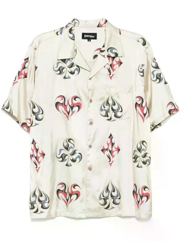 PEACE AND AFTER X Tetsuya Nakamura Playing Cards Shirt - Neutrals