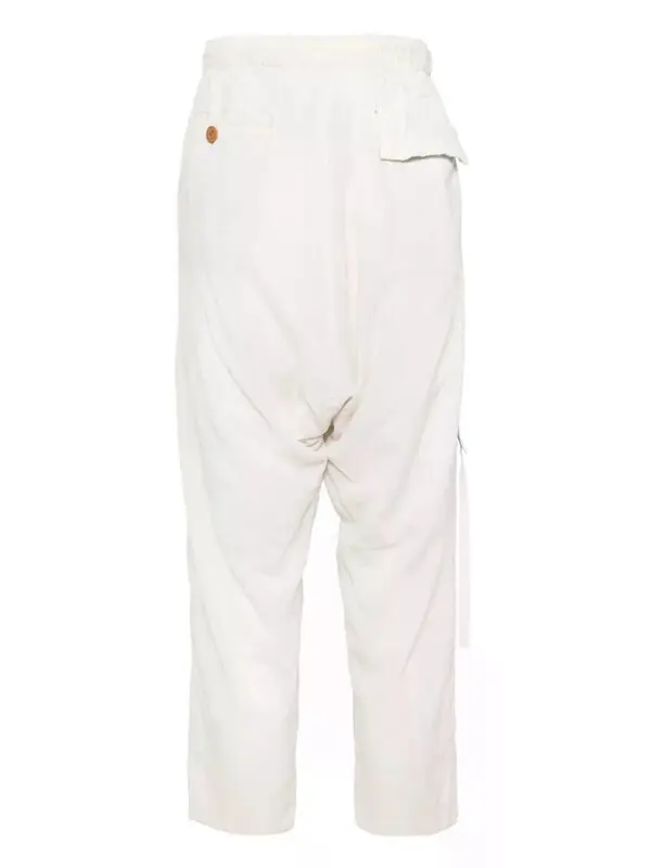 Undercover Drawstring Drop-crotch Trousers - Neutrals