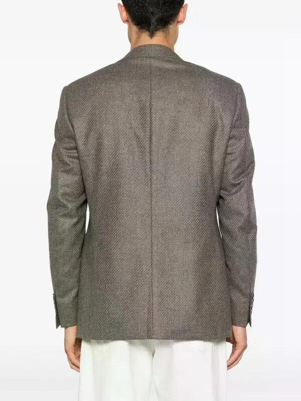 Canali Single-breasted Wool Blazer - Brown