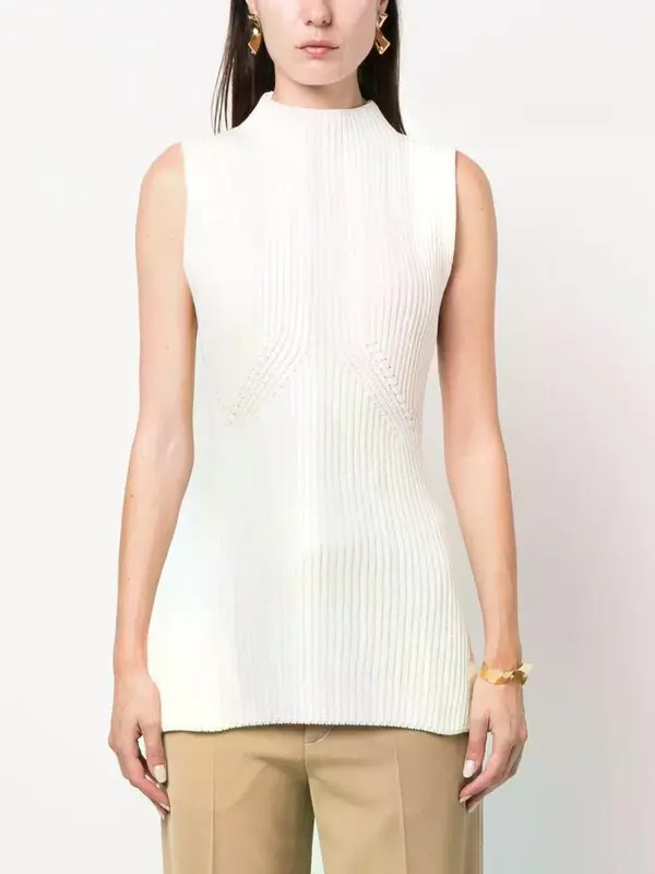 Gauchère Open-back Ribbed Top