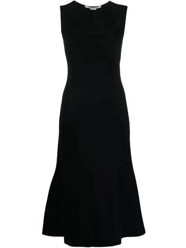Stella McCartney Square-neck Sleeveless Flared Dress