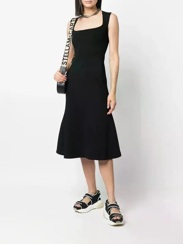 Stella McCartney Square-neck Sleeveless Flared Dress