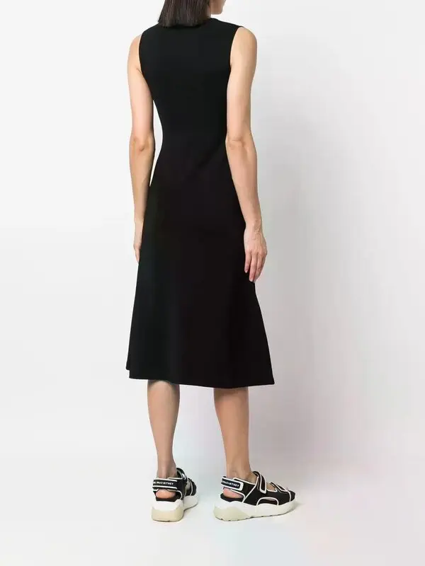 Stella McCartney Square-neck Sleeveless Flared Dress