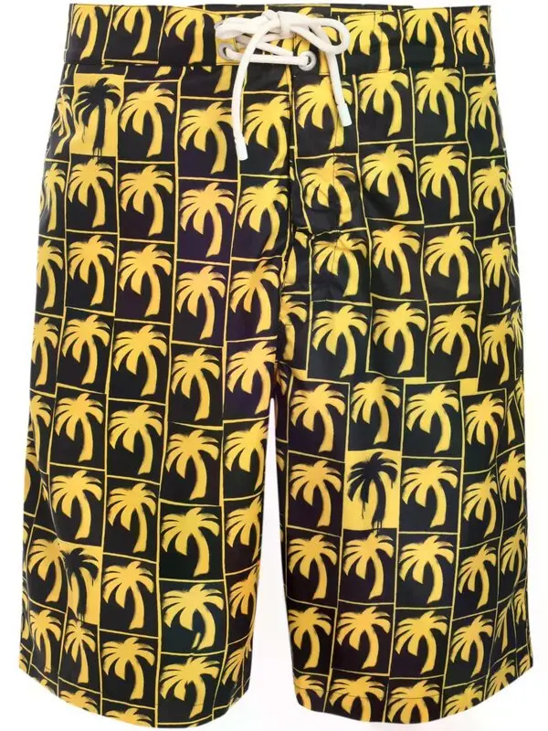Palm Angels Dripping Palms Swim Shorts - Black